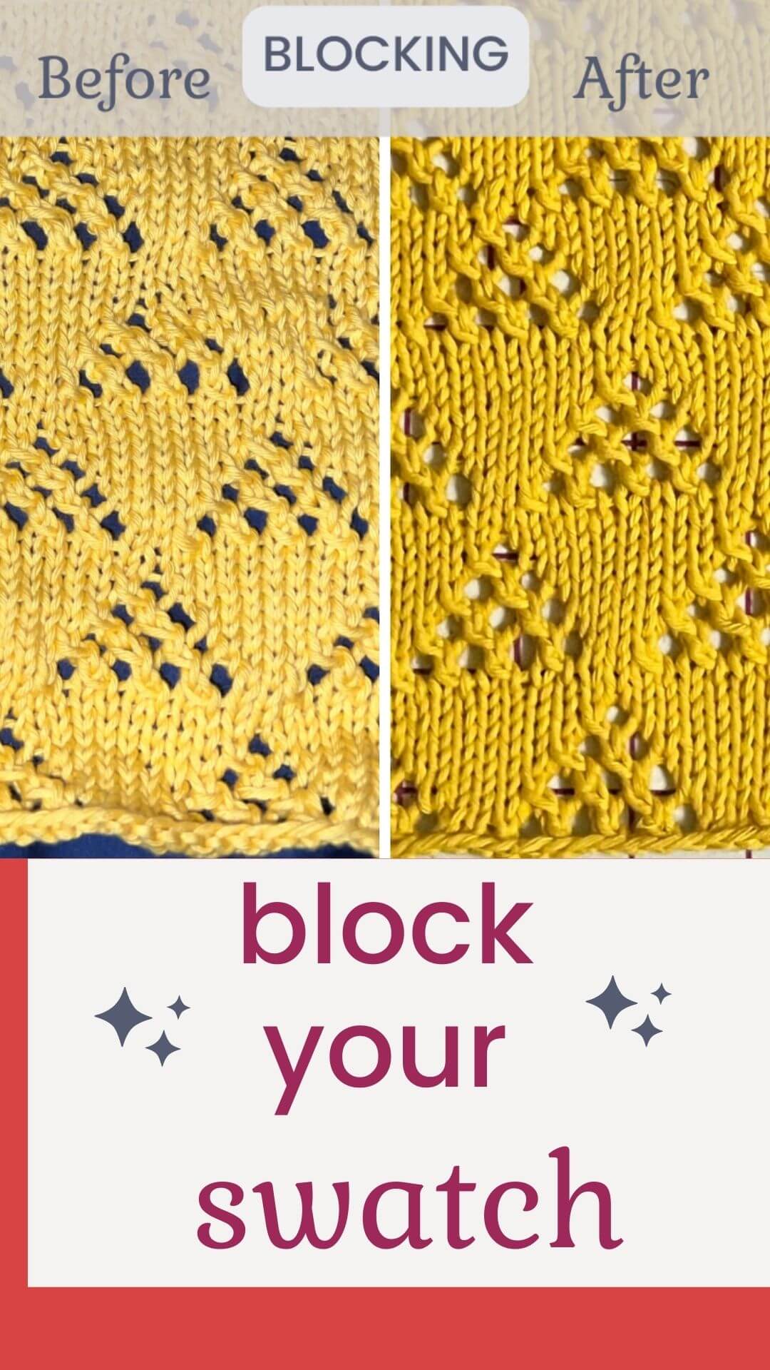 4 Easy Steps! How to make a gauge swatch knitting | OzzyLosi Knit Designs