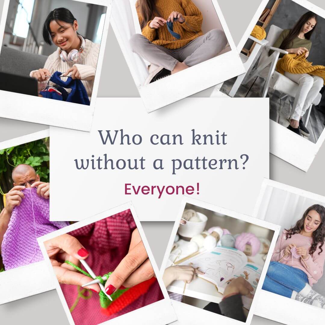 Introduction for how to knit without a pattern | OzzyLosi Knit Designs