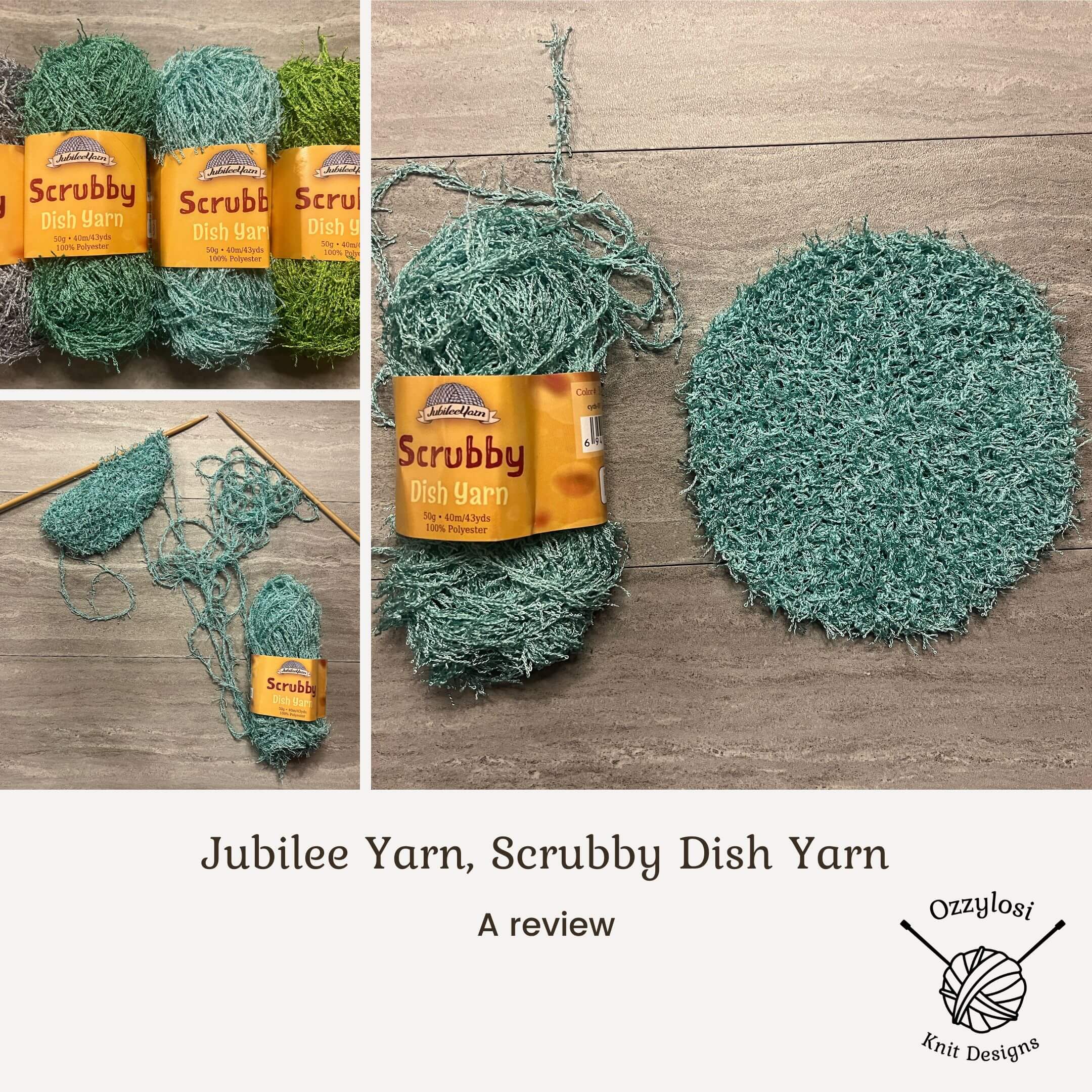 Jubilee Scrubby Dish Yarn Review | OzzyLosi Knit Designs