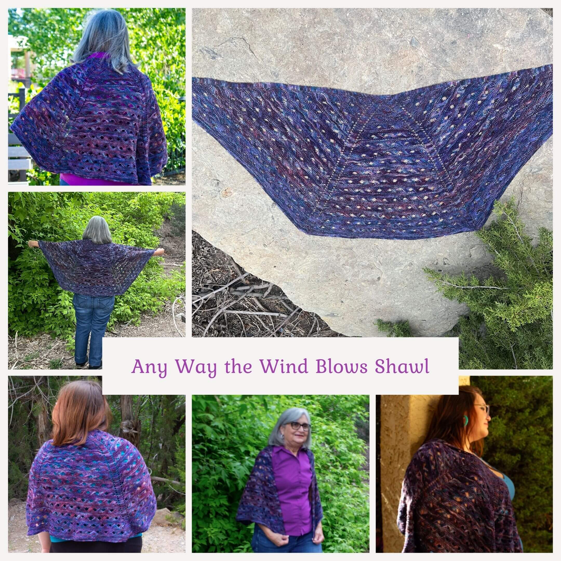 Any Way the Wind Blows Free Shawl Knit Pattern | OzzyLosi Knit Designs