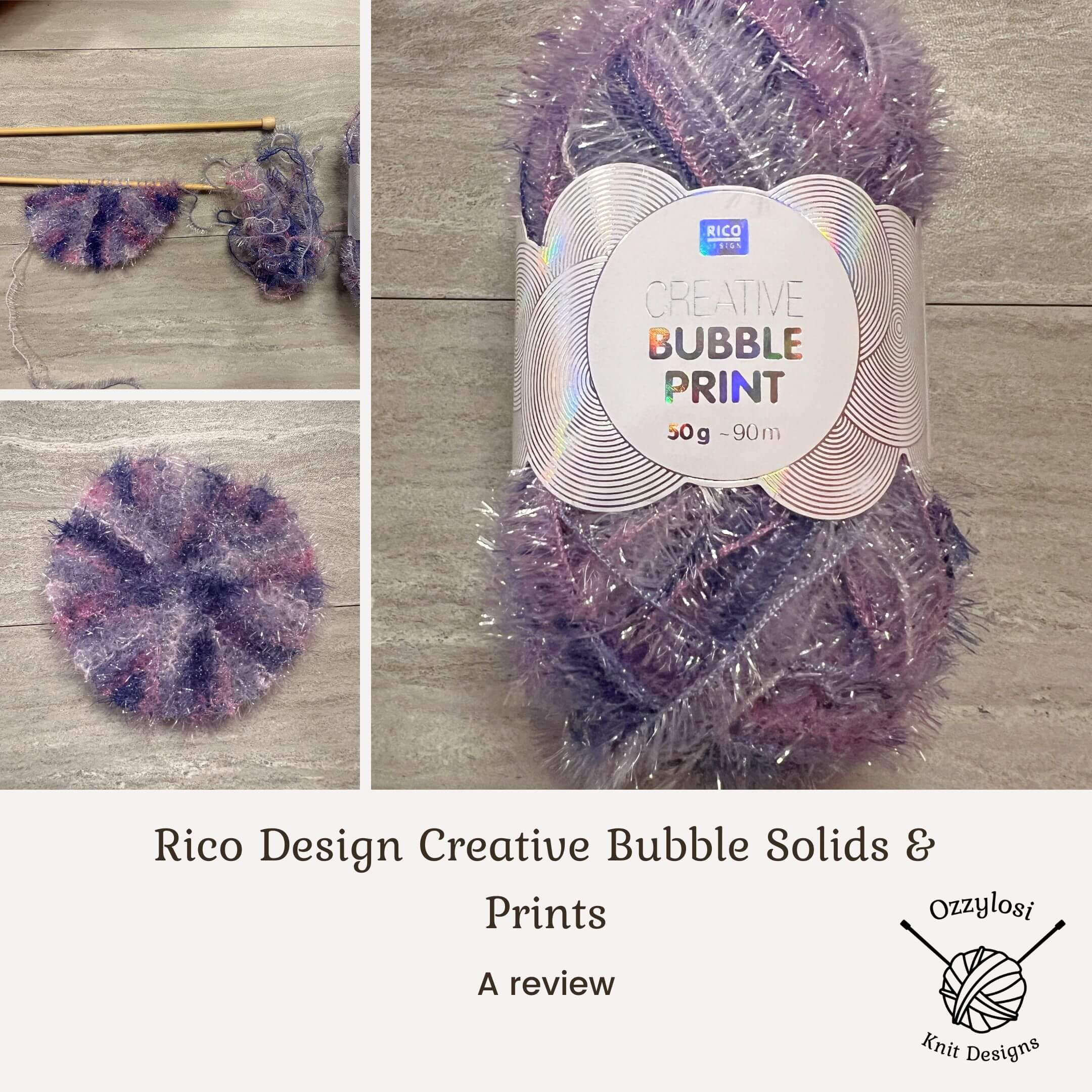 Rico Design Creative Bubble Scrubby Yarn: A Review | OzzyLosi Knit Designs