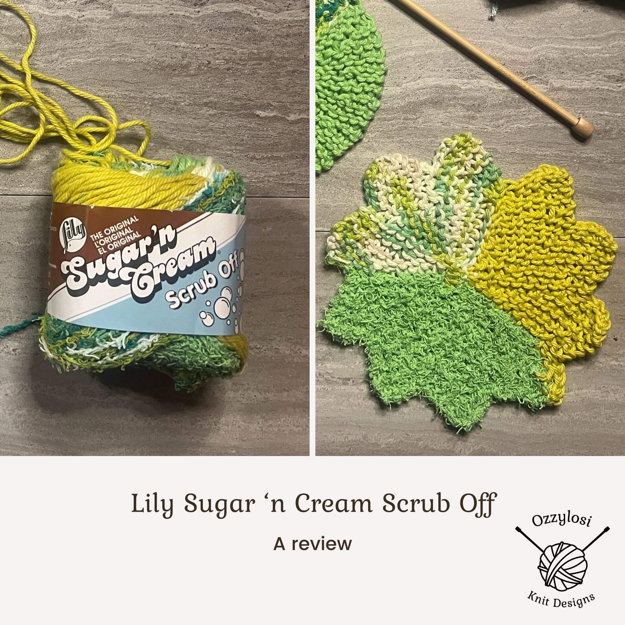 Lily Sugar’n Cream Scrub Off Yarn: A Review | OzzyLosi Knit Designs