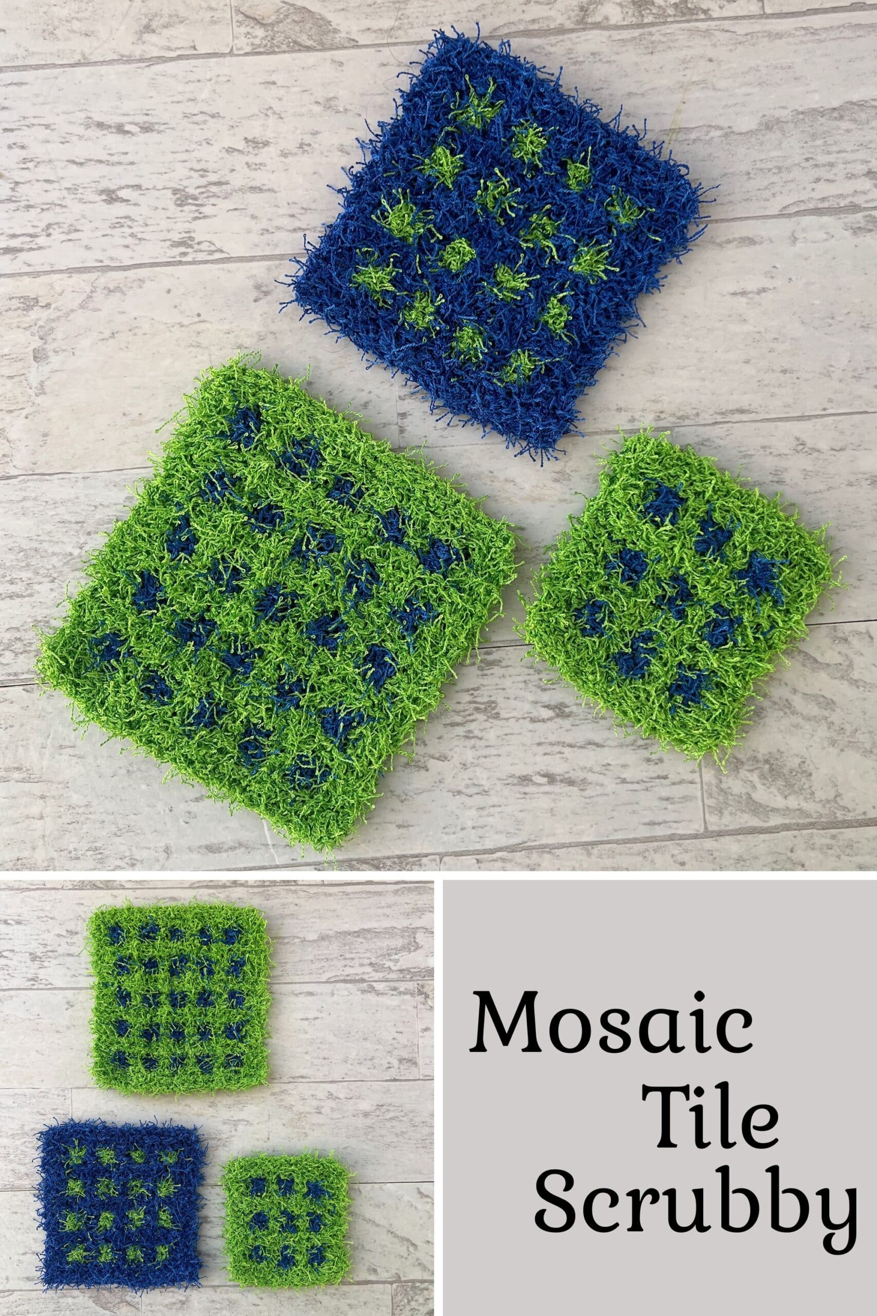 Mosaic Scrubby: Red Heart, Scrubby Free Knit Scrubby Pattern