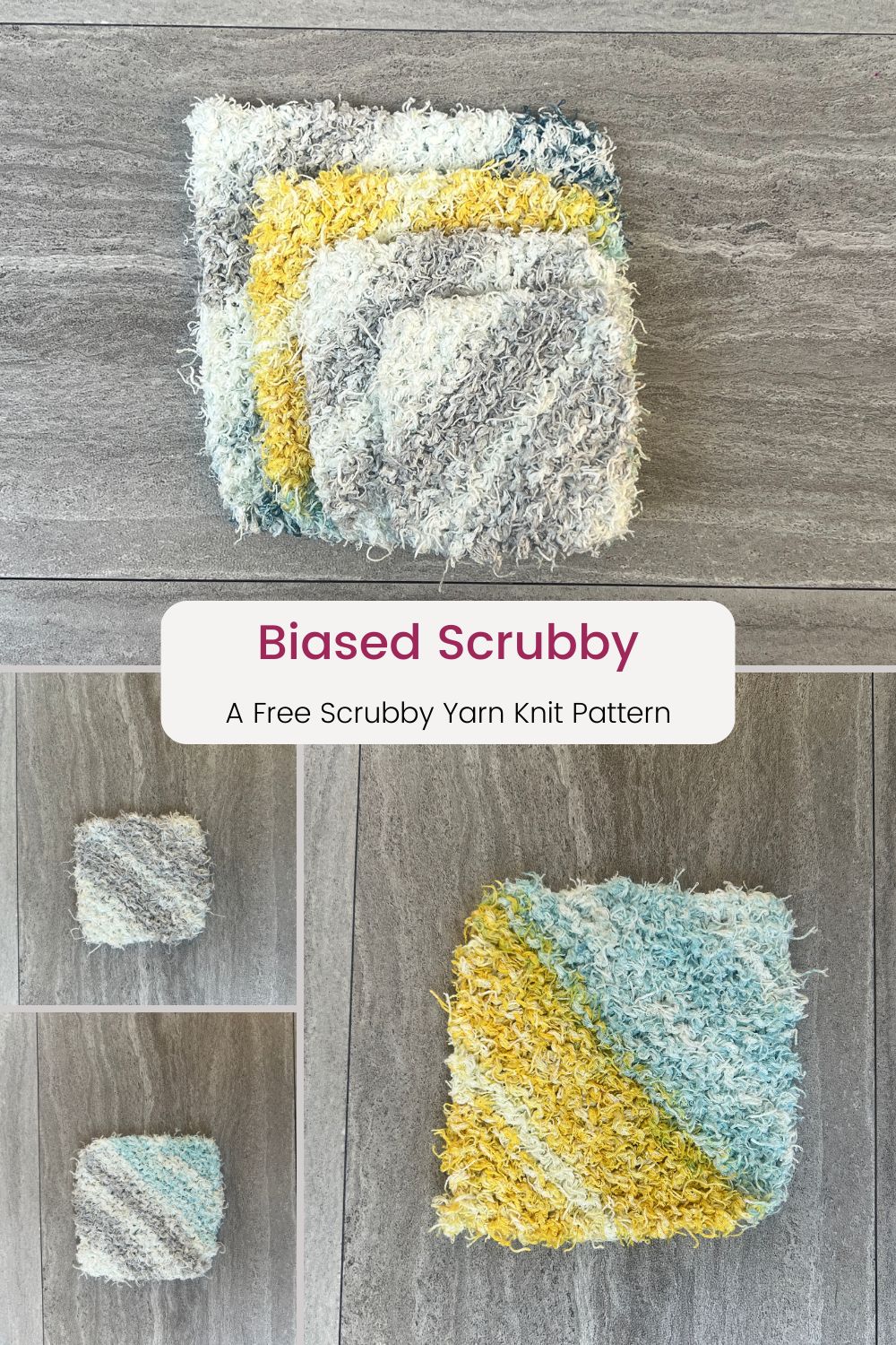 Biased Scrubby: Yarn Bee Scrub-ology Cotton Free Scrubby Yarn Knit Pattern