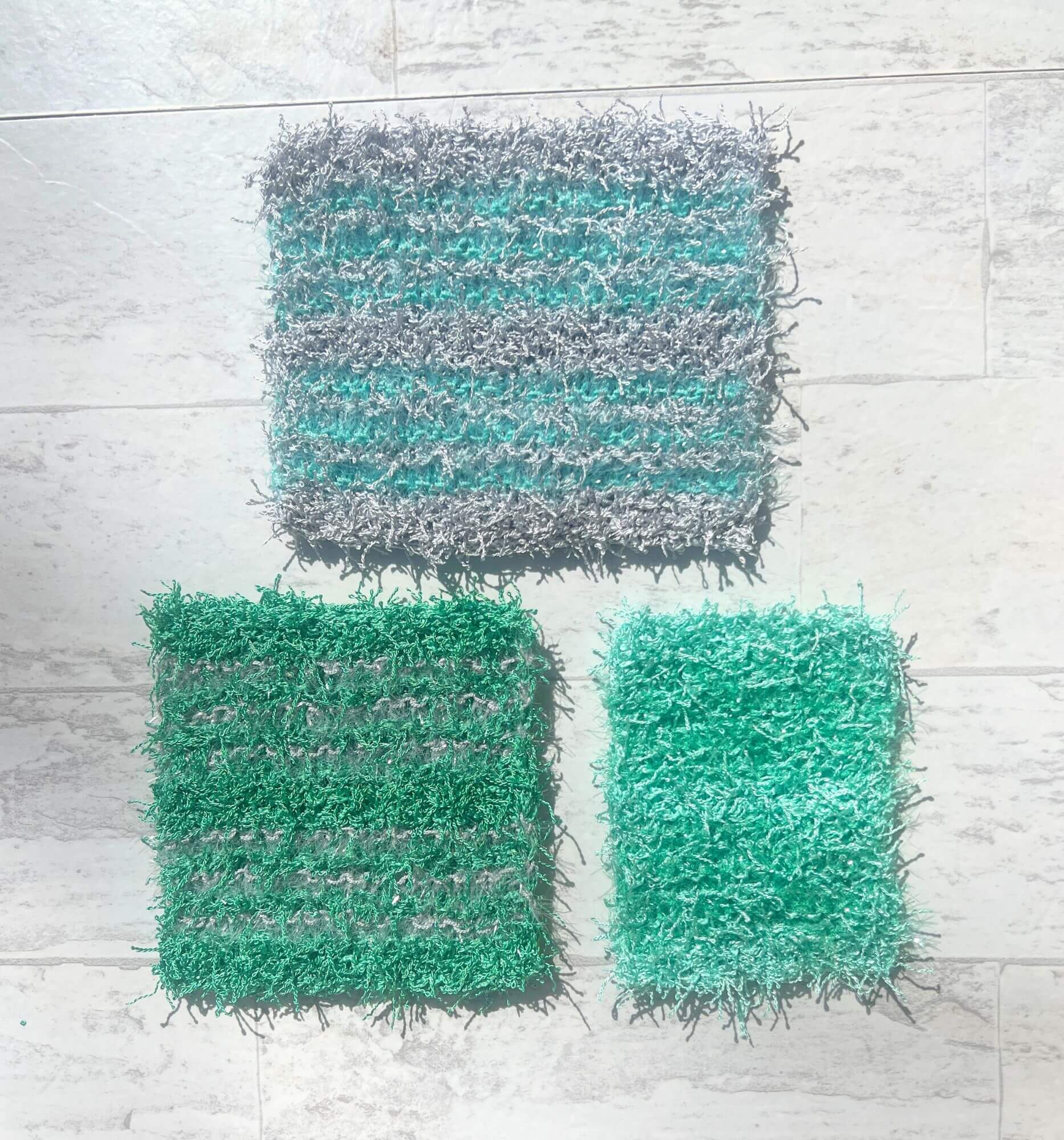 Striped Scrubby: Jubilee Scrubby Dish Yarn and Jubilee Sparkly Dish ...