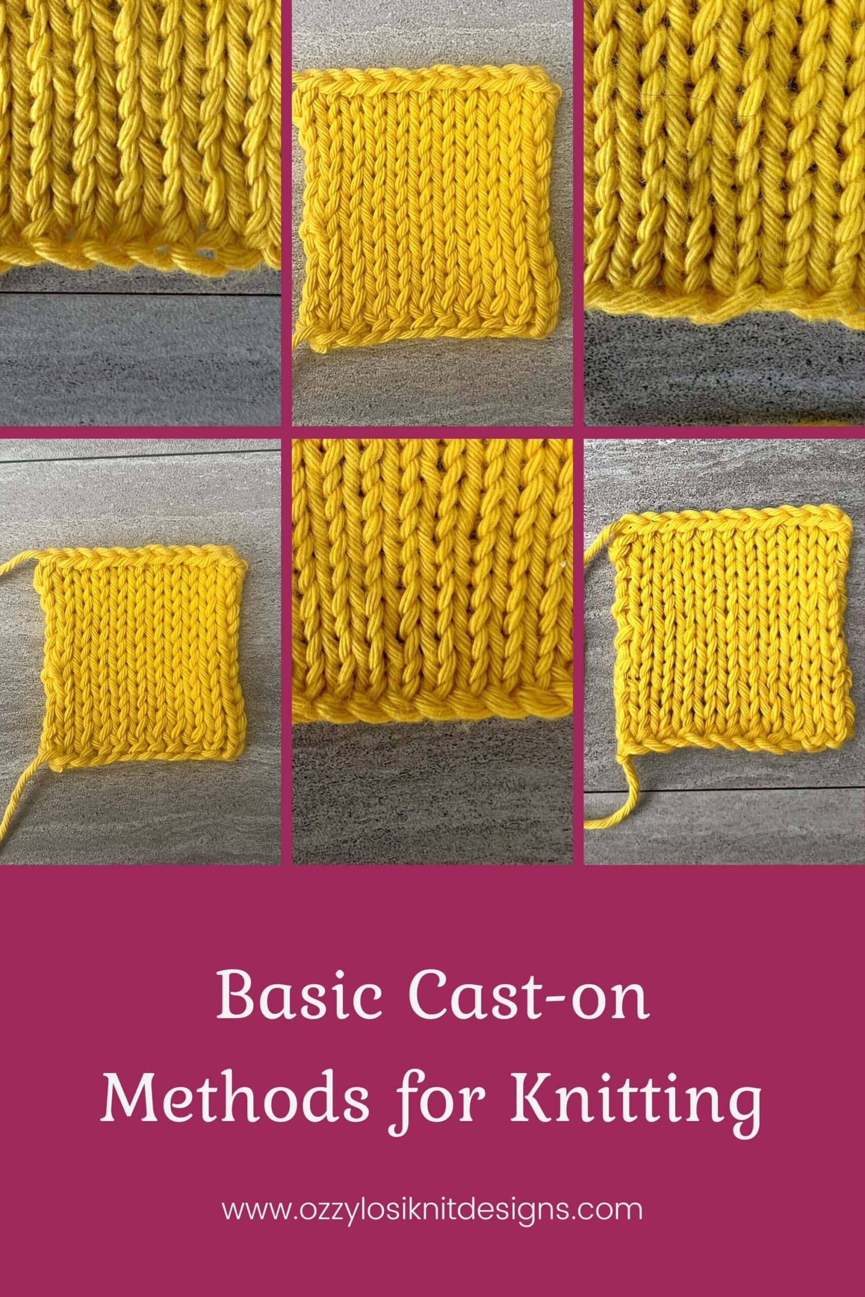 Cast-on knitting methods, part 2: Basic Cast-on Methods | OzzyLosi Knit ...